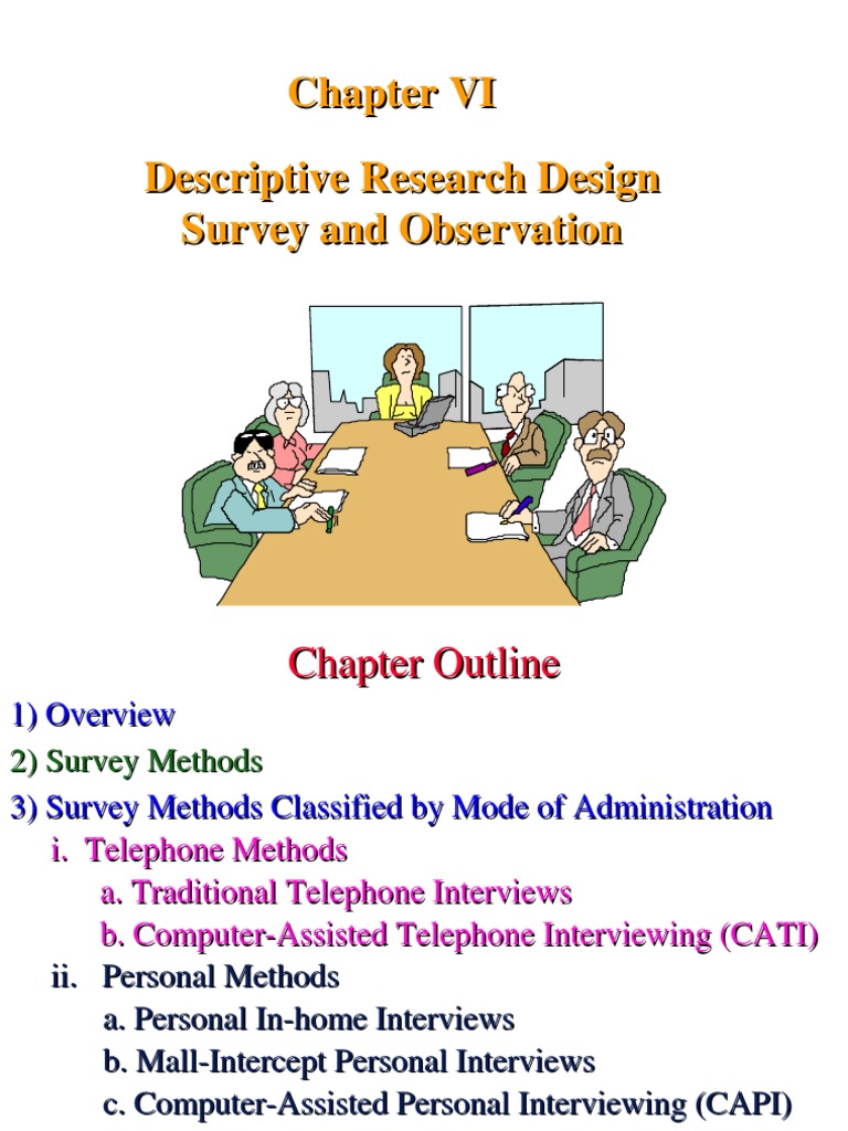 Descriptive Research Design Survey and Observation Chapter VI | PDF ...