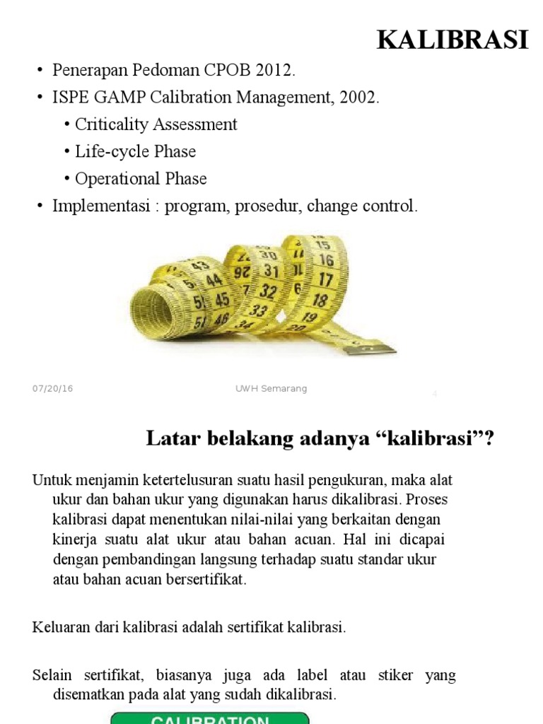 Manajemen Kalibrasi 1 | PDF