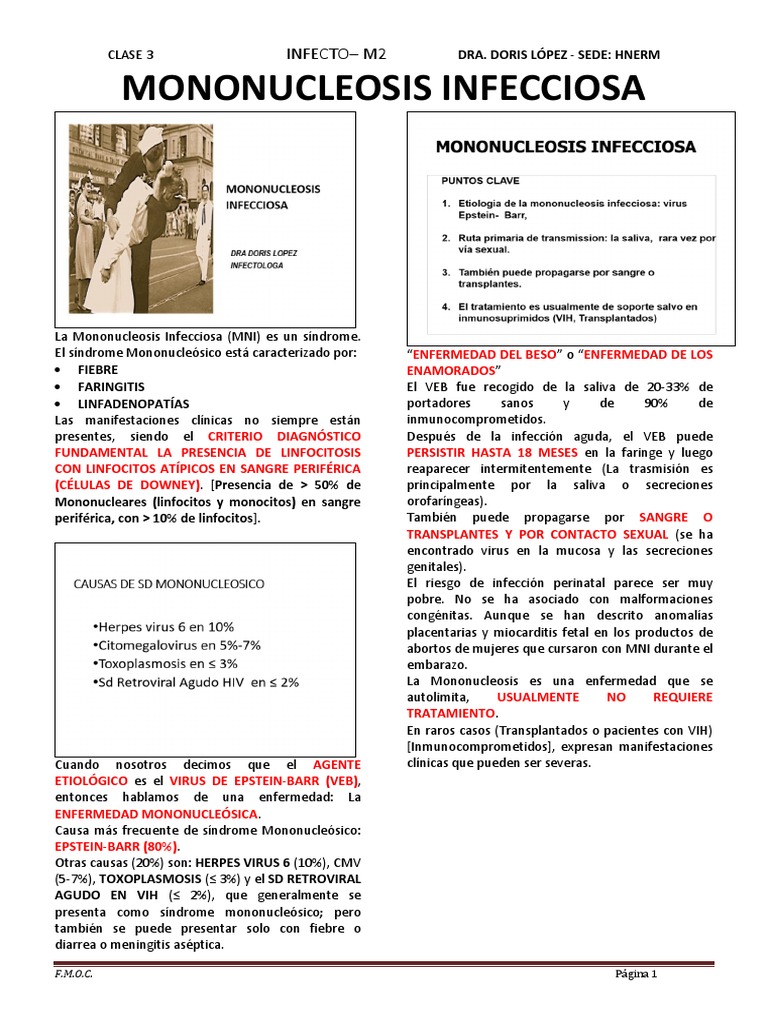 Mononucleosis Infecciosa | PDF | Virus | Sistema inmune