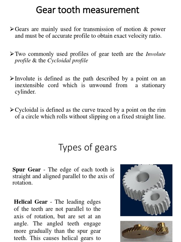 Gear Measurement | PDF | Gear | Kinematics