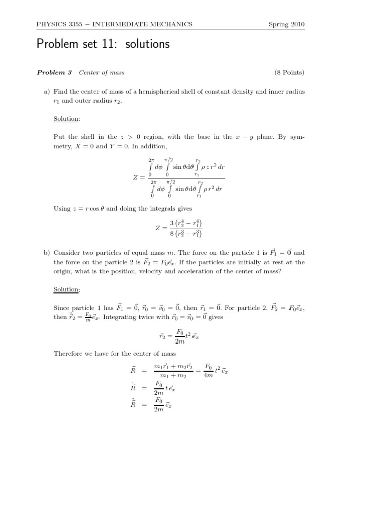 Solution Problem Set 11 | PDF | Deuterium | Collision