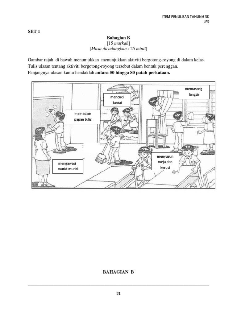 Bm Penulisan Bahagian B Tahun 6 Sk