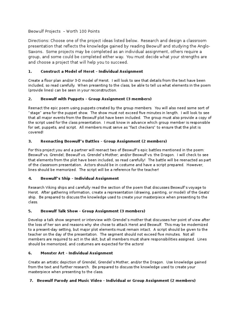 Beowulf Projects | Download Free PDF | Beowulf | Leisure