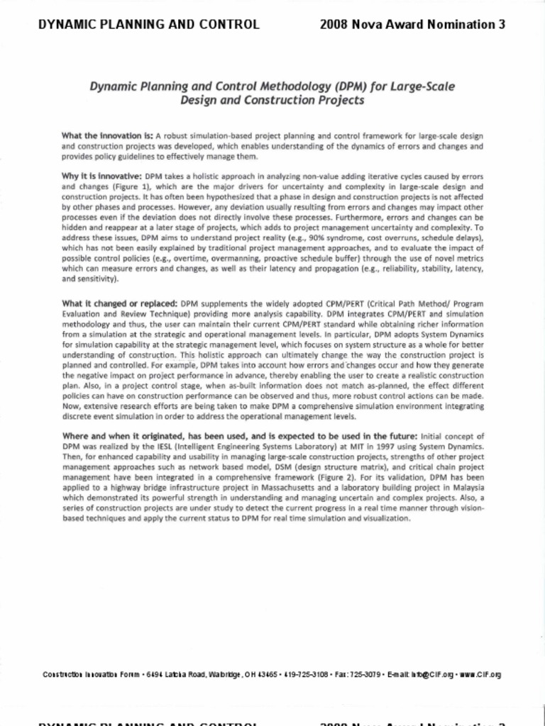 Dynamic Planning and Control | PDF | Technology & Engineering