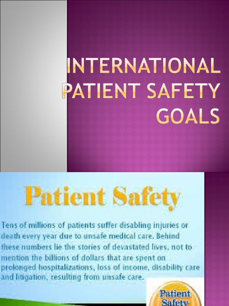 International Patient Safety Goals | PDF