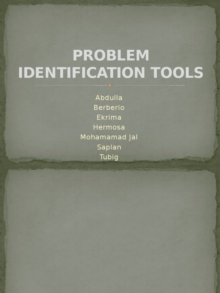 Problem Identification Tools | Download Free PDF | Brainstorming ...