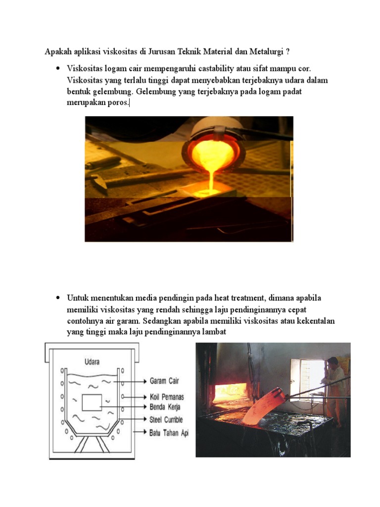 Apakah Aplikasi Viskositas Di Jurusan Teknik Material Dan Metalurgi | PDF