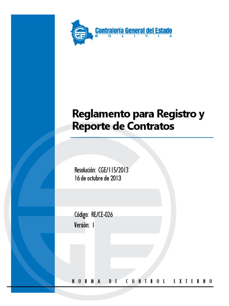 Reglamento para Registro y Reporte de Contratos | PDF