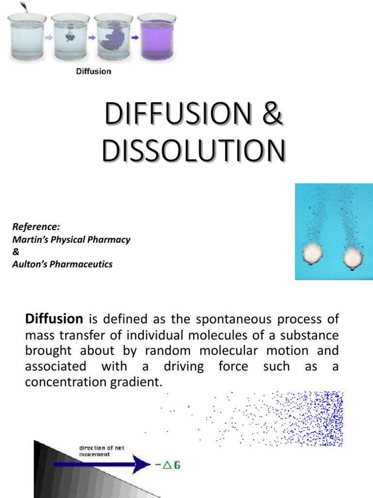 Lecture - 1 Diffusion & Dissolution | PDF