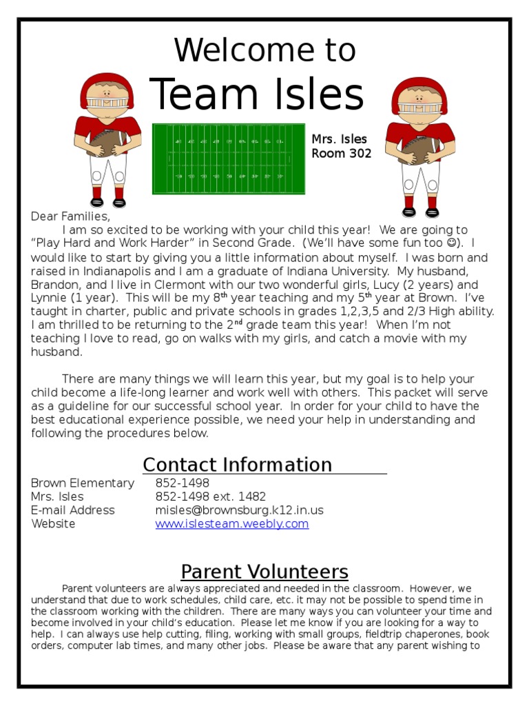 16 17 Back To School Night Letter | PDF | Homework | Classroom