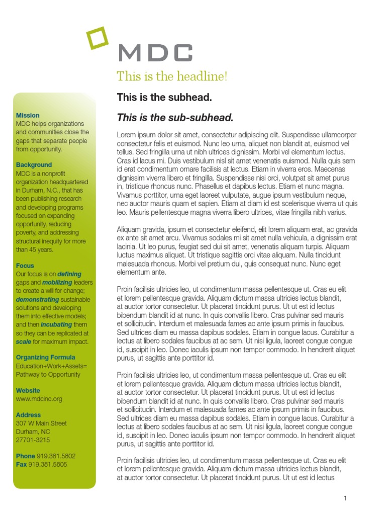 MDC Two Pager Current Recent Projects Draft 4 16 16 | PDF