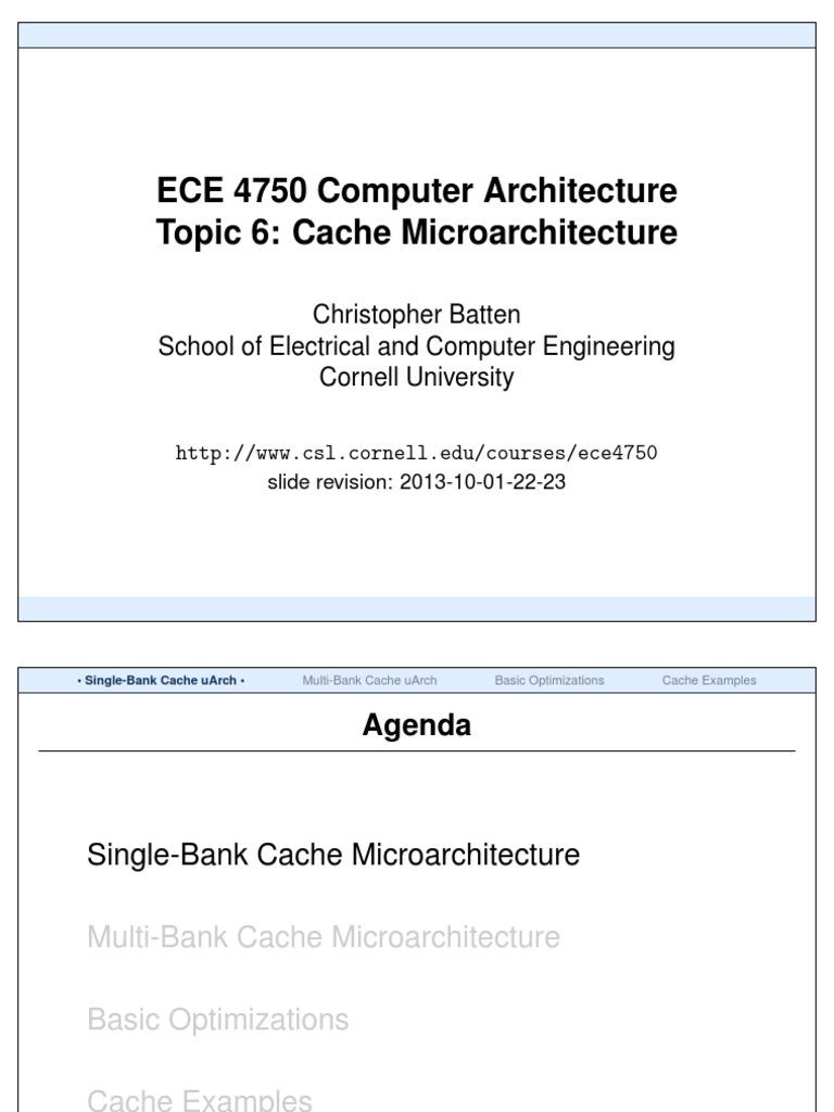Computer Architecture-Cache Microarchitecture | PDF | Cpu Cache ...