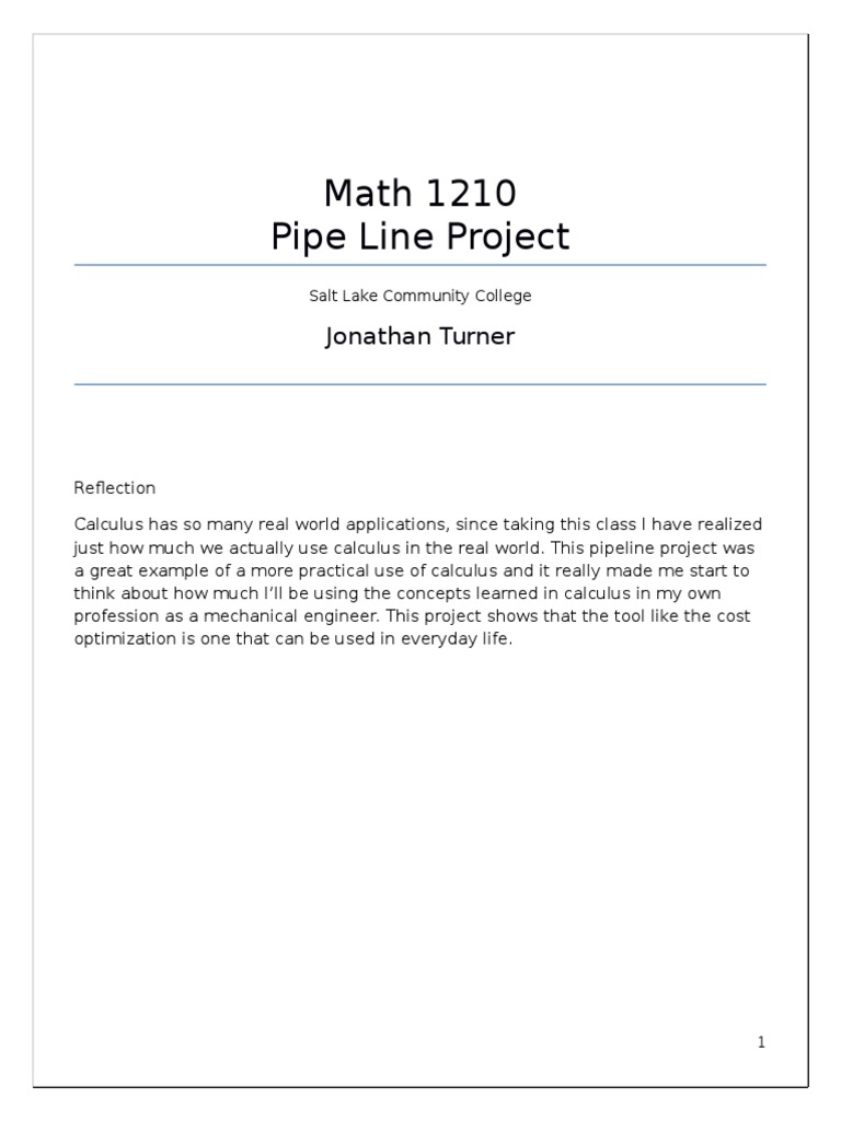 Calc Pipeline Project | PDF