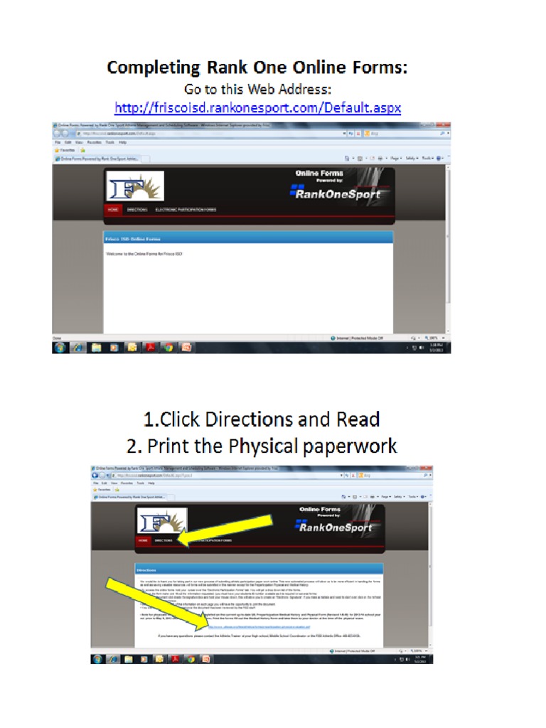 Rank One Instructions For Online Forms 1 | PDF