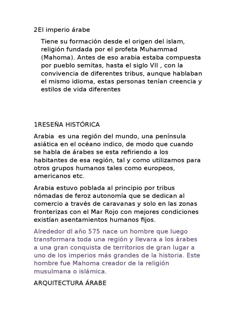 El Imperio Árabe | PDF | Mezquita | Arabia Saudita