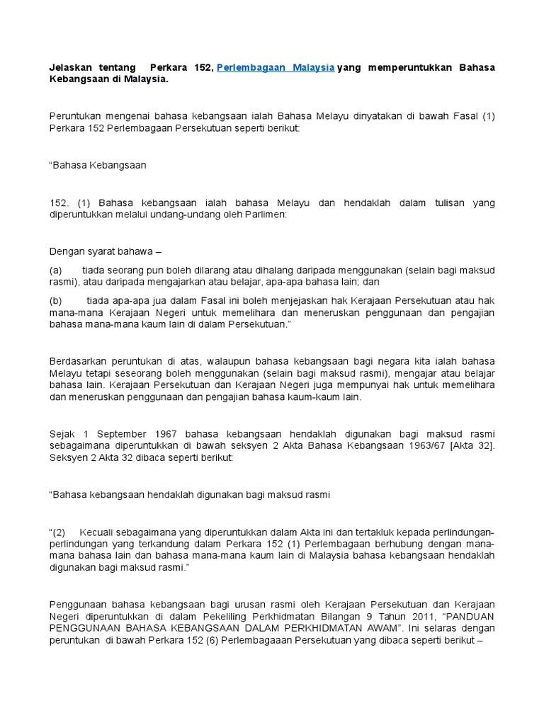 Perkara 152 | PDF