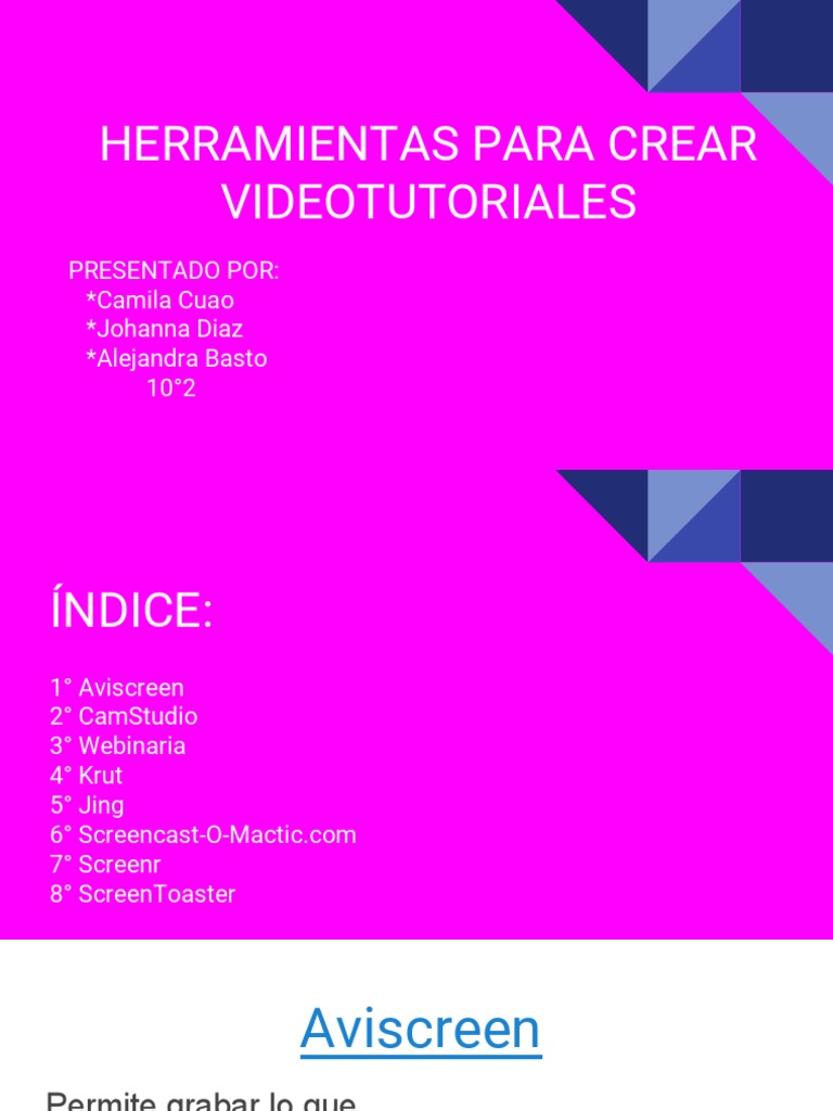 Herramientas para Crear Videotutoriales | PDF