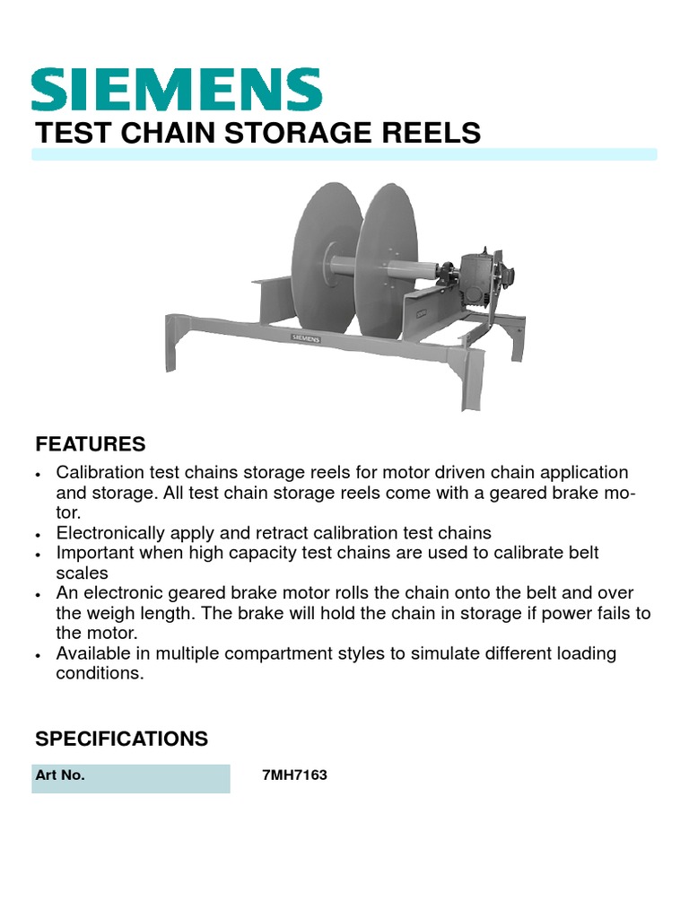 7MH7163 Siemens Test Chain Storage Reels | PDF