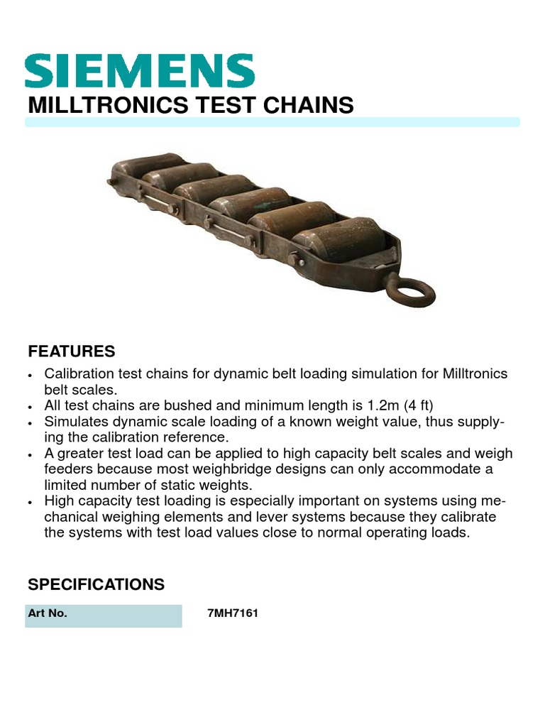 Milltronics Calibration Test Chains | PDF