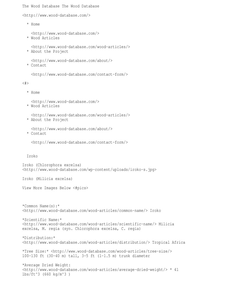 Iroko - The Wood Database - Lumber Identification (Hardwoods) | PDF ...