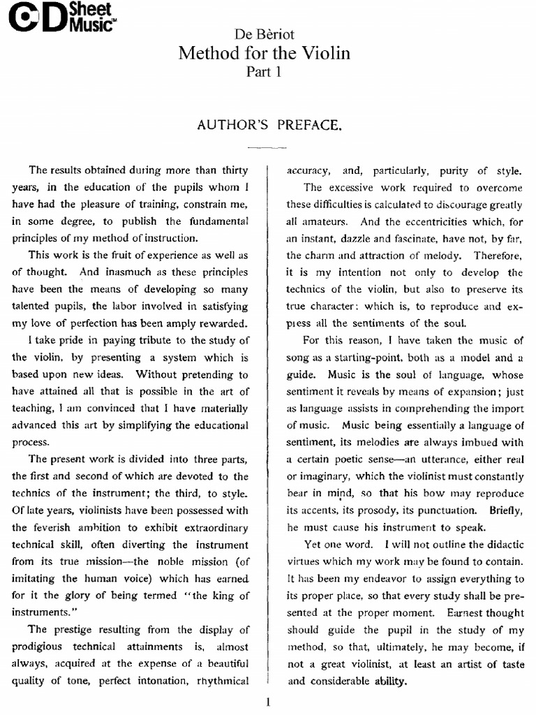 Metodo Violin Beriot | PDF