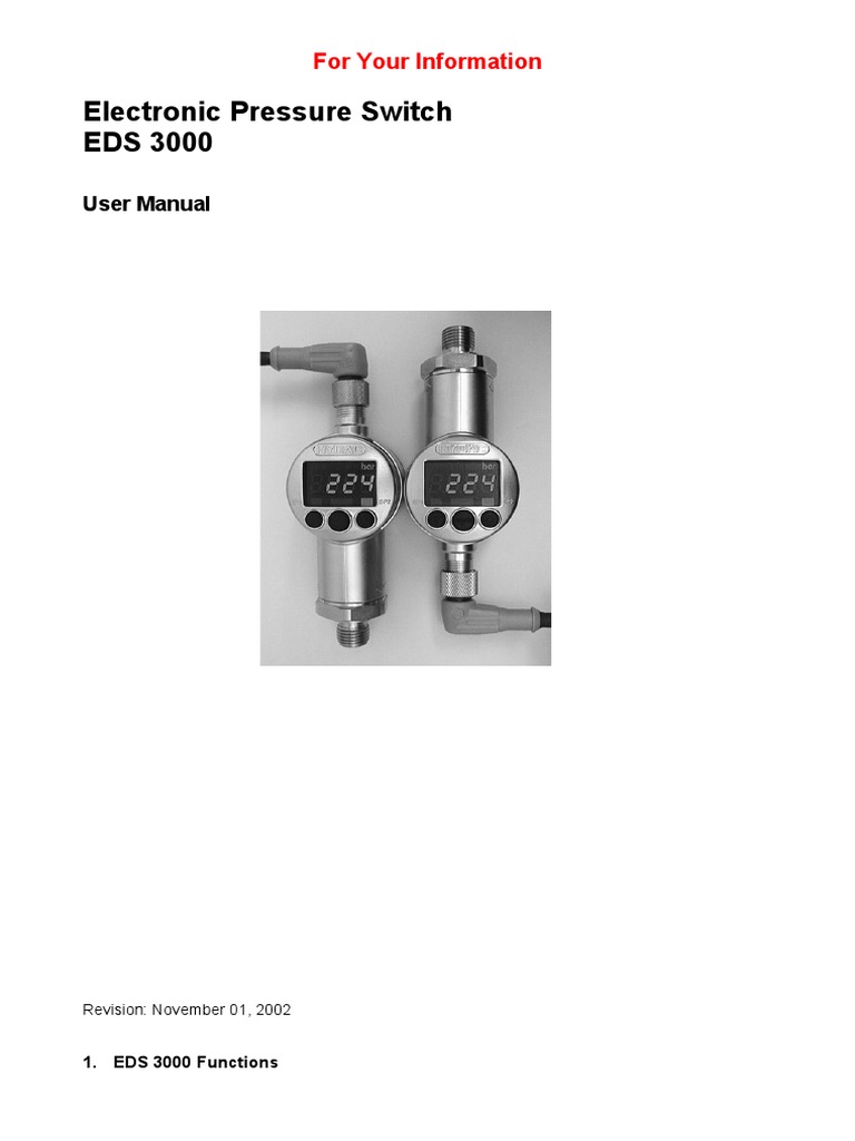 Eds3000 Us Manual | PDF | Ac Power Plugs And Sockets | Switch