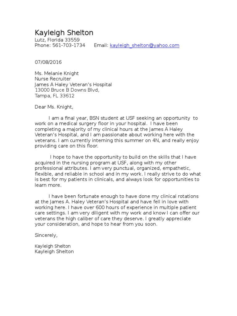 Va Cover Letter | PDF