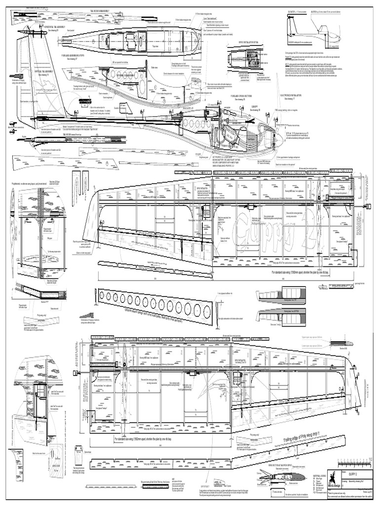 Guppy 2 Paper Plan-1-2 | Plywood | Spar (Aeronautics)