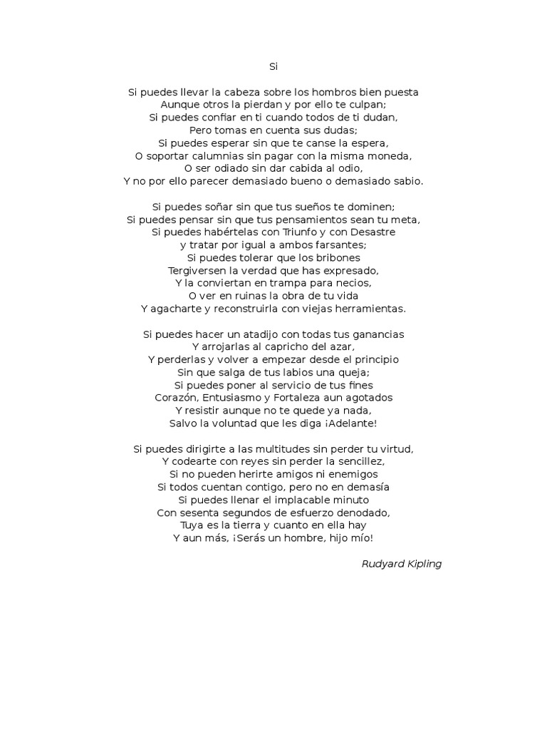 Si - Rudyard Kipling | PDF