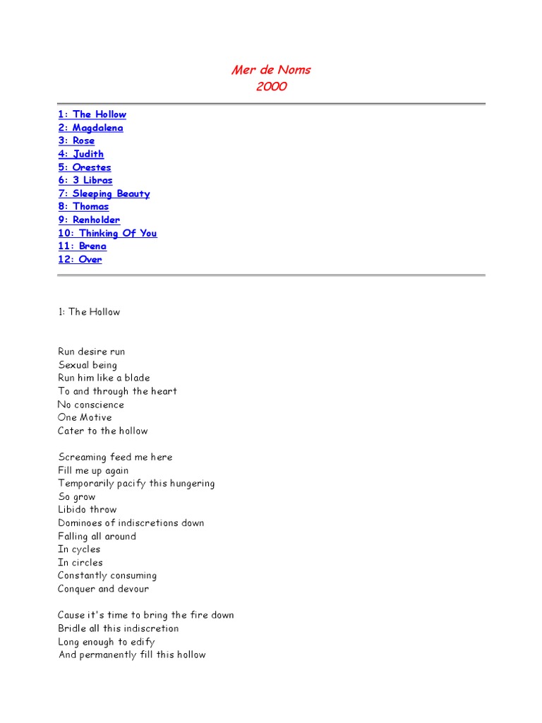 Mer de Noms 2000 | PDF | Forgiveness | Religion And Belief