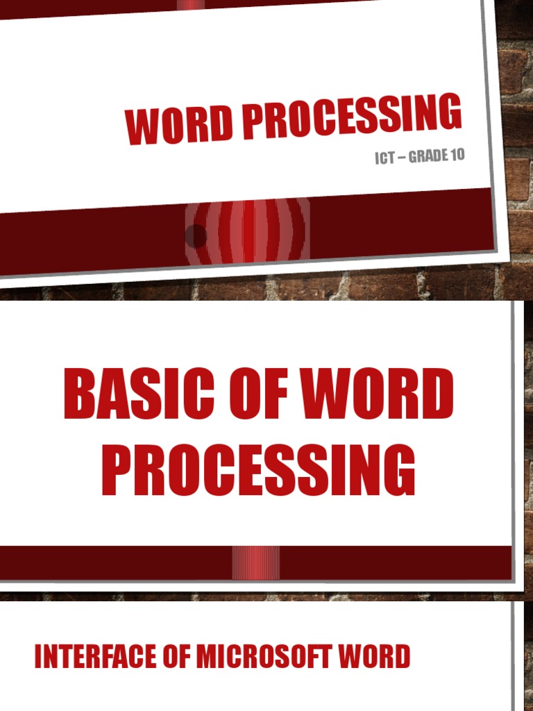 Word Processing Basic | PDF