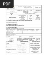 Formato de Inspección Visual PRT | PDF