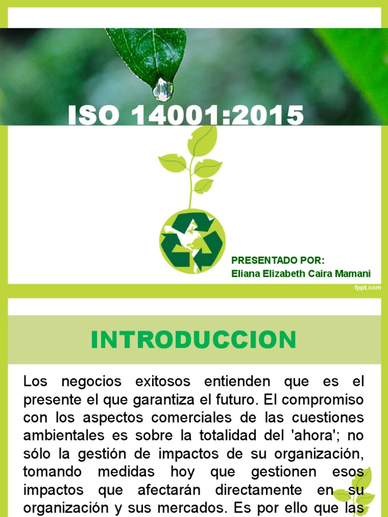 Iso 14001 | PDF | Organización internacional para la estandarización ...