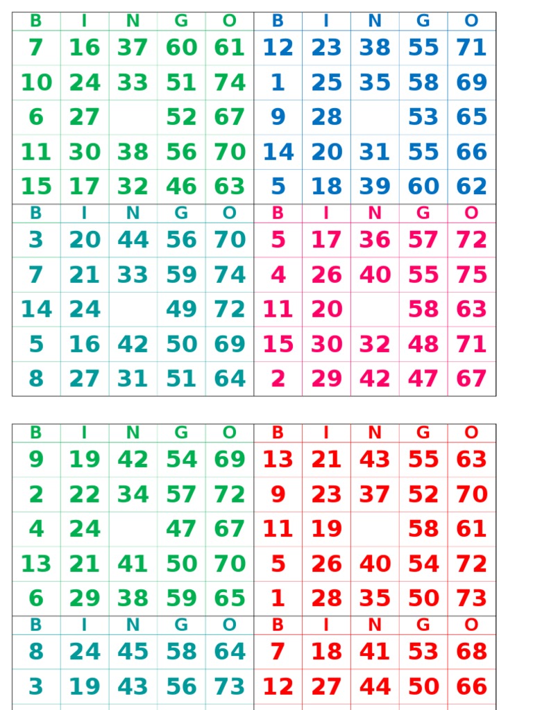 Bingo - Lucky Numbers | PDF