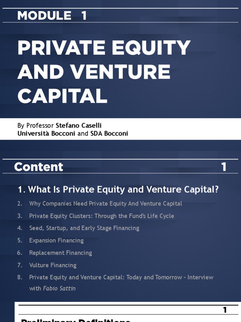 Private Equity | PDF | Venture Capital | Corporate Finance