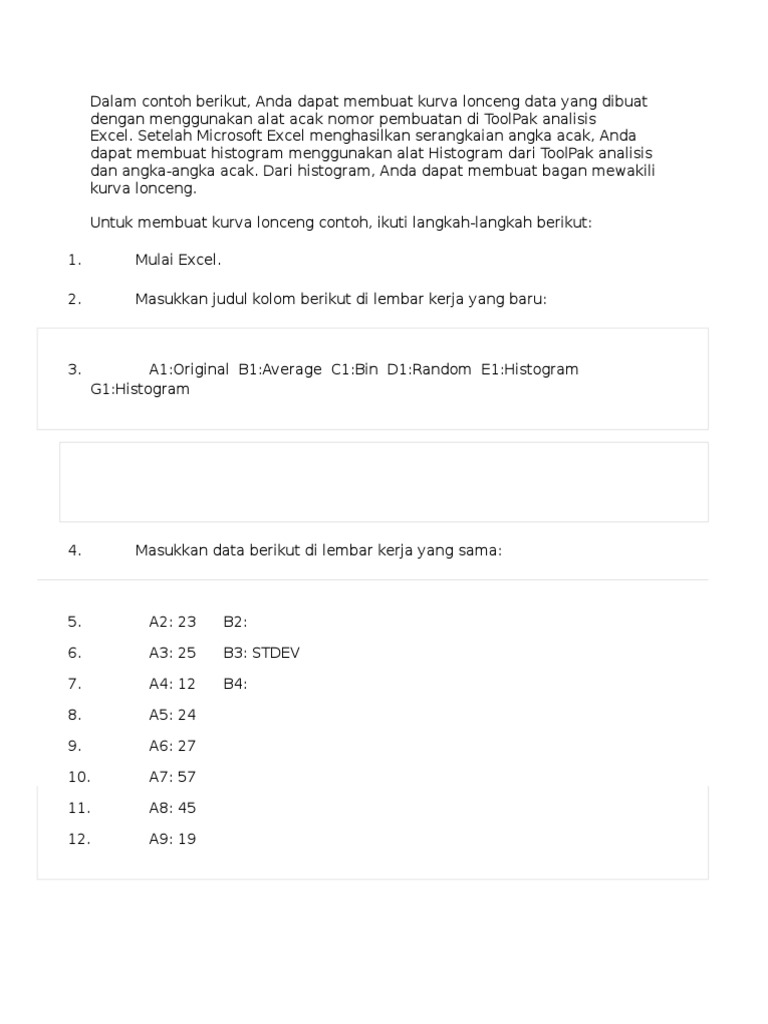 Cara Membuat Grafik Distribusi Normal | PDF