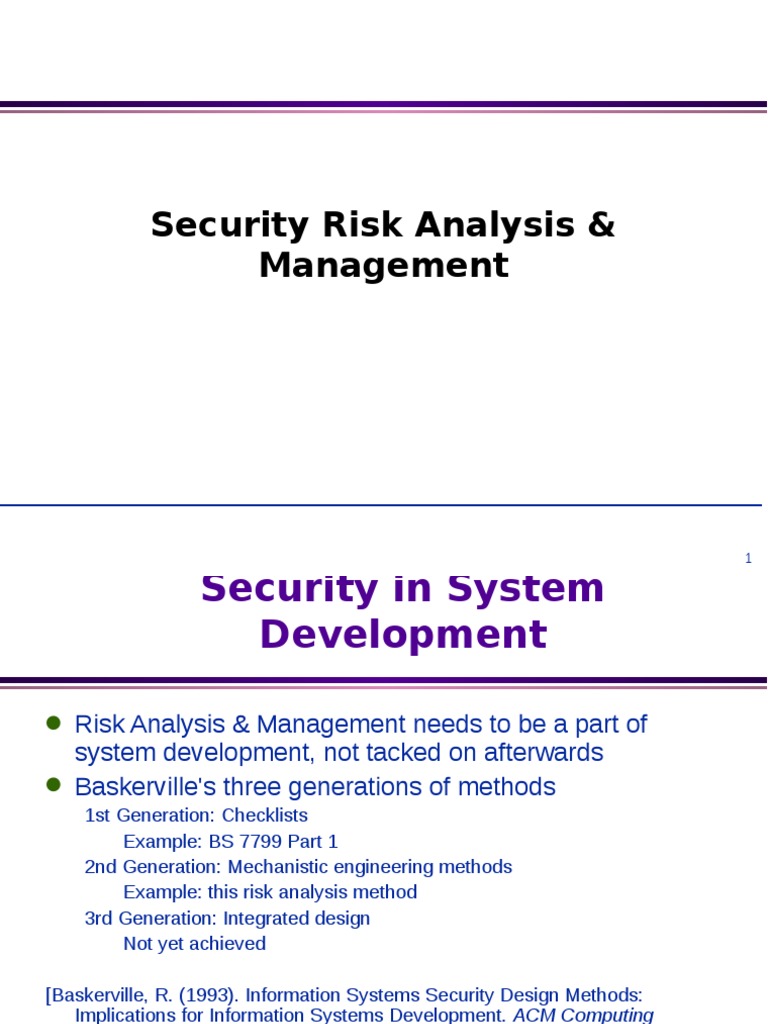 Security Risk Management | PDF | Threat (Computer) | Risk Management