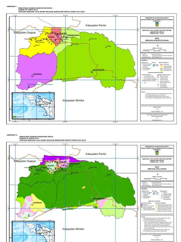 Album Peta Rencana Tata Ruang Wilayah (RTRW) Kabupaten Deiyai, Provinsi ...