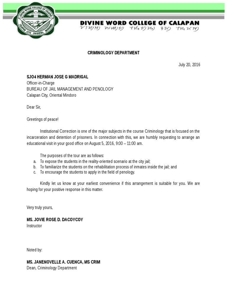 Letter BJMP | PDF | Prison | Common Law