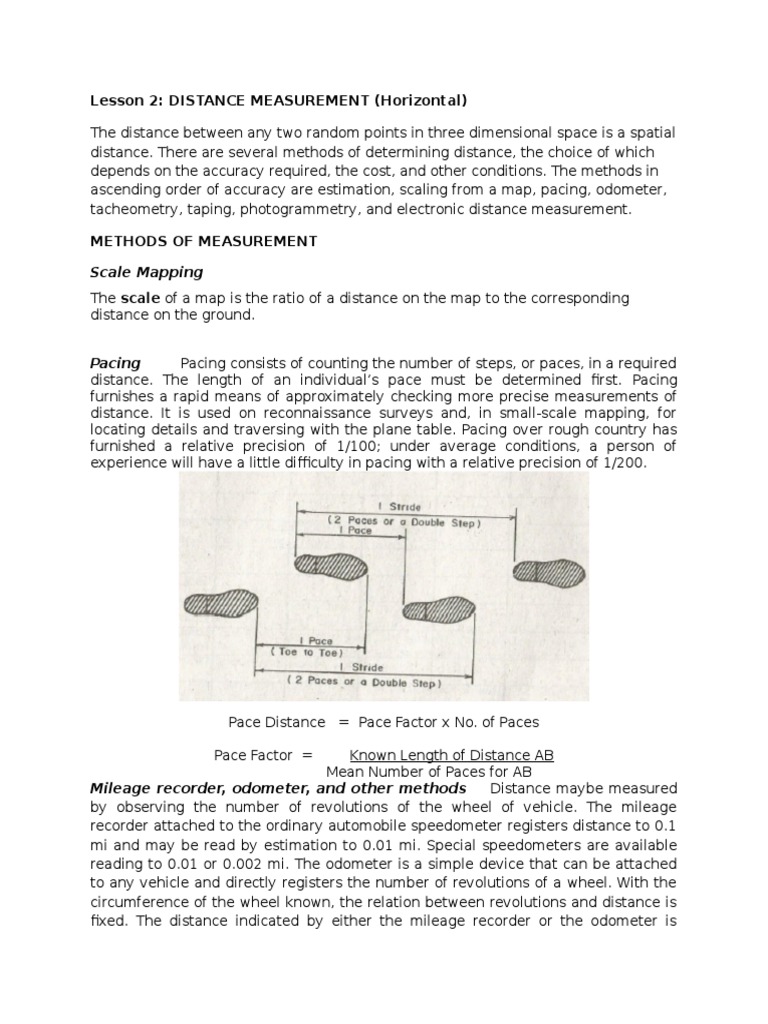 Horizontal Distance Measurement | PDF | Surveying | Perpendicular