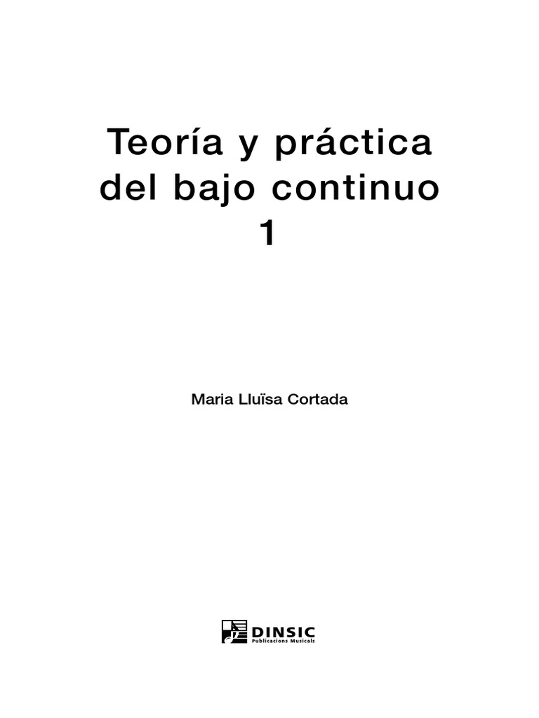 Teoriia y Praactica Del Bajo Continuo | PDF | Musica barroca | Acorde ...