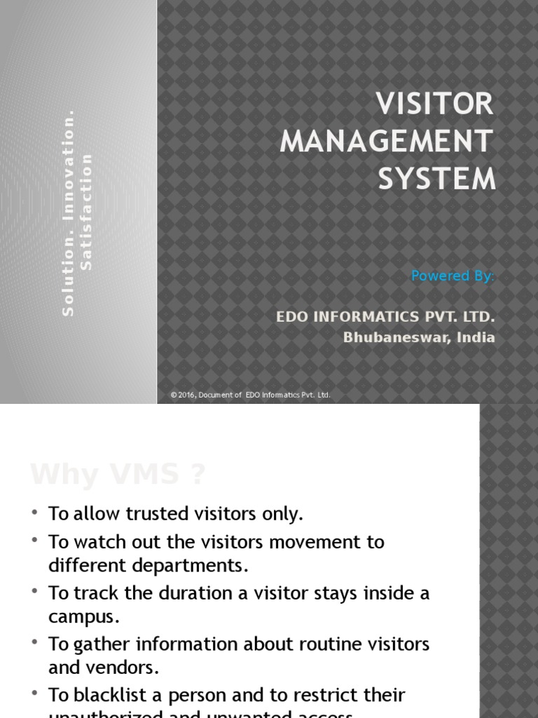 Visitor Management System | PDF | Business