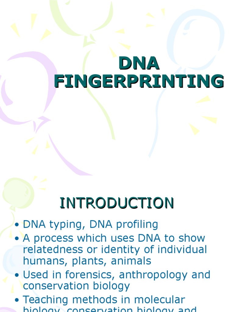DNA Fingerprinting Guide: Methods and Applications in Forensics | PDF ...
