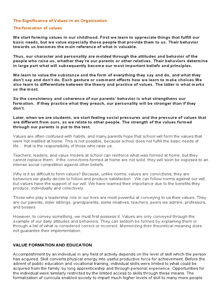 Values Formation Seminar | PDF | Value (Ethics) | Attitude (Psychology)