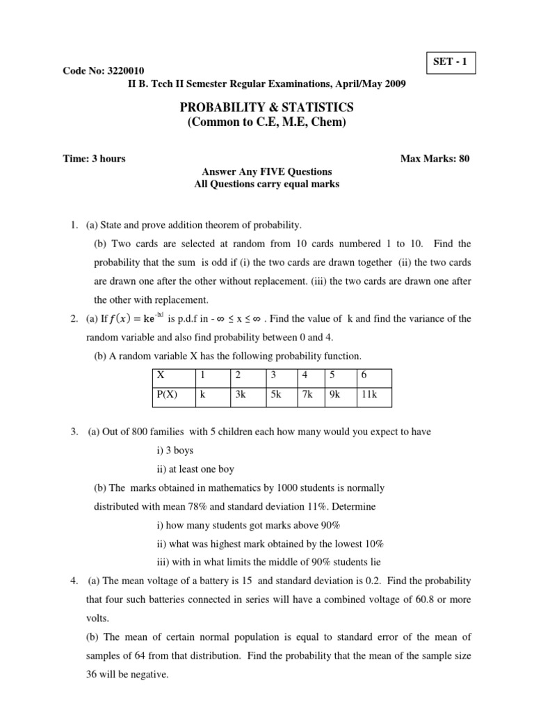 Probability and Statistics | PDF | Standard Deviation | Normal Distribution