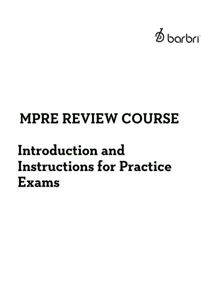 MPRE Barbri Review Course | PDF | Test (Assessment) | Lawyer
