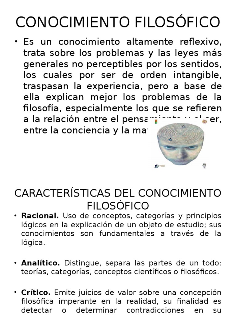 Conocimiento Filosófico | PDF