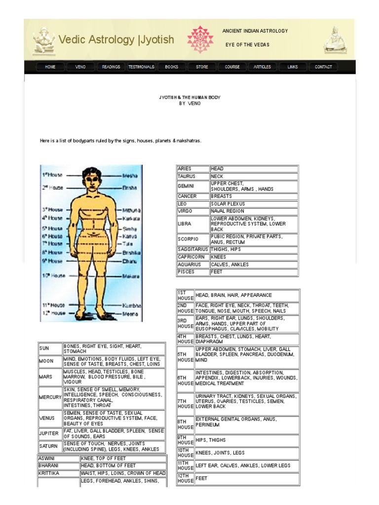 Planets and Parts of The Body | Download Free PDF | Planets In ...