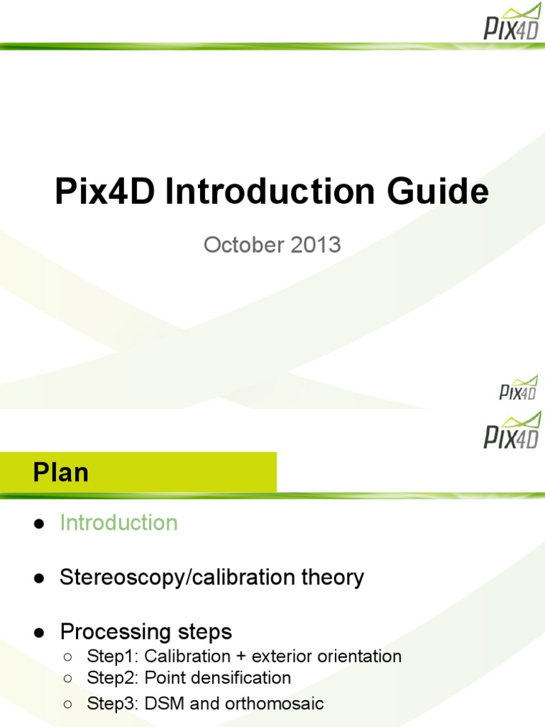 Pix4D Introduction Guide | PDF | Stereoscopy | 2 D Computer Graphics