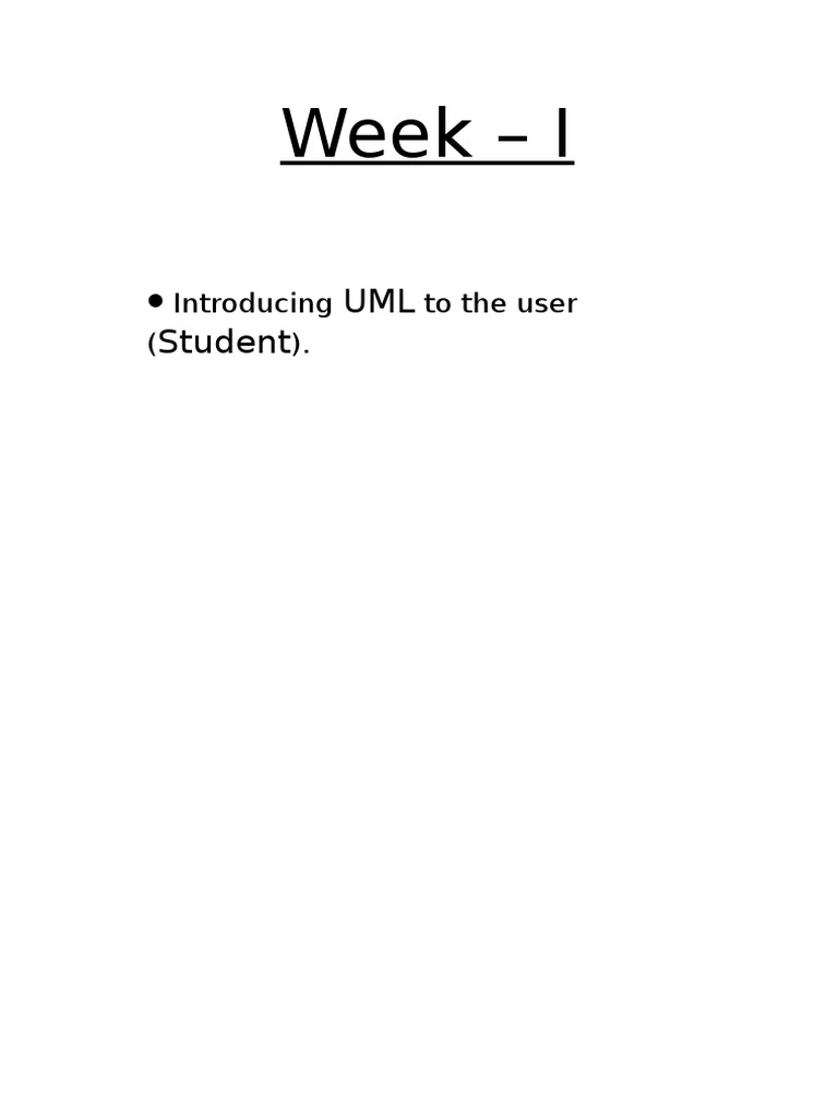 UML Lab Week-1 | PDF | Unified Modeling Language | Component Based Software Engineering
